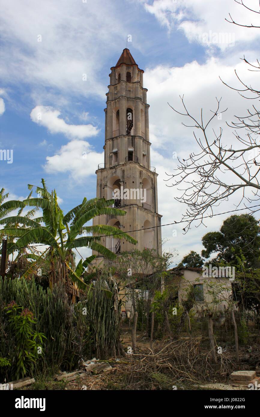 Manaca-iznaga Tower in the Valle de los Ingenios near Trinidad in Cuba ...