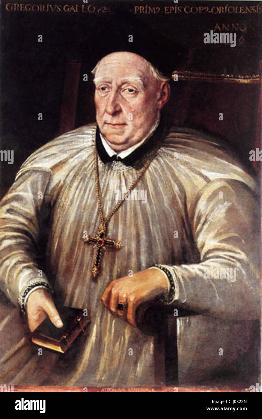 The portrait 'Retrat de Gregorio Gallo' attributed to Sánchez Coello ...