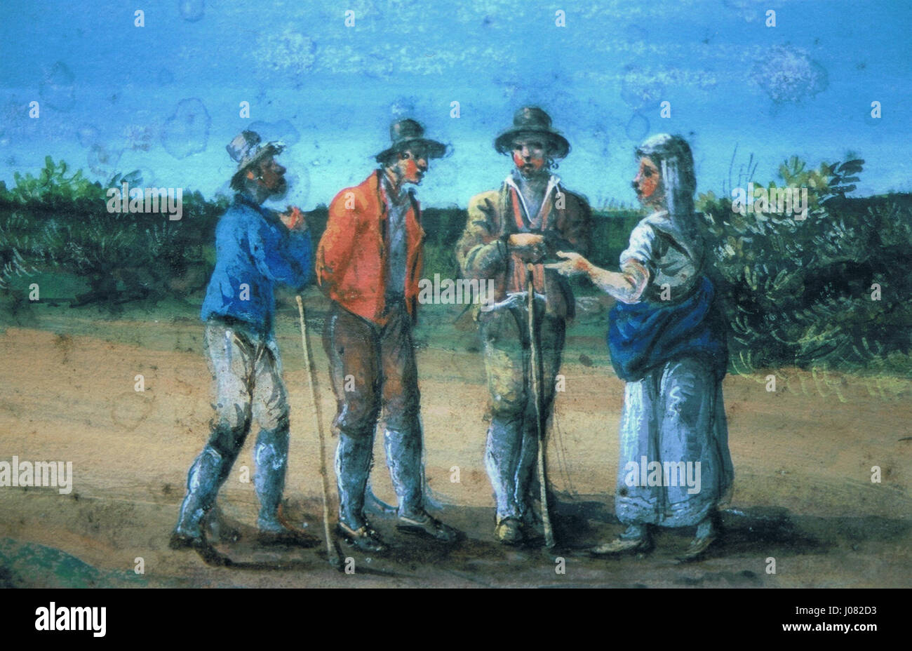 The gouache work 'Neapolitan Figures' (c. 1815–1828) captures scenes ...