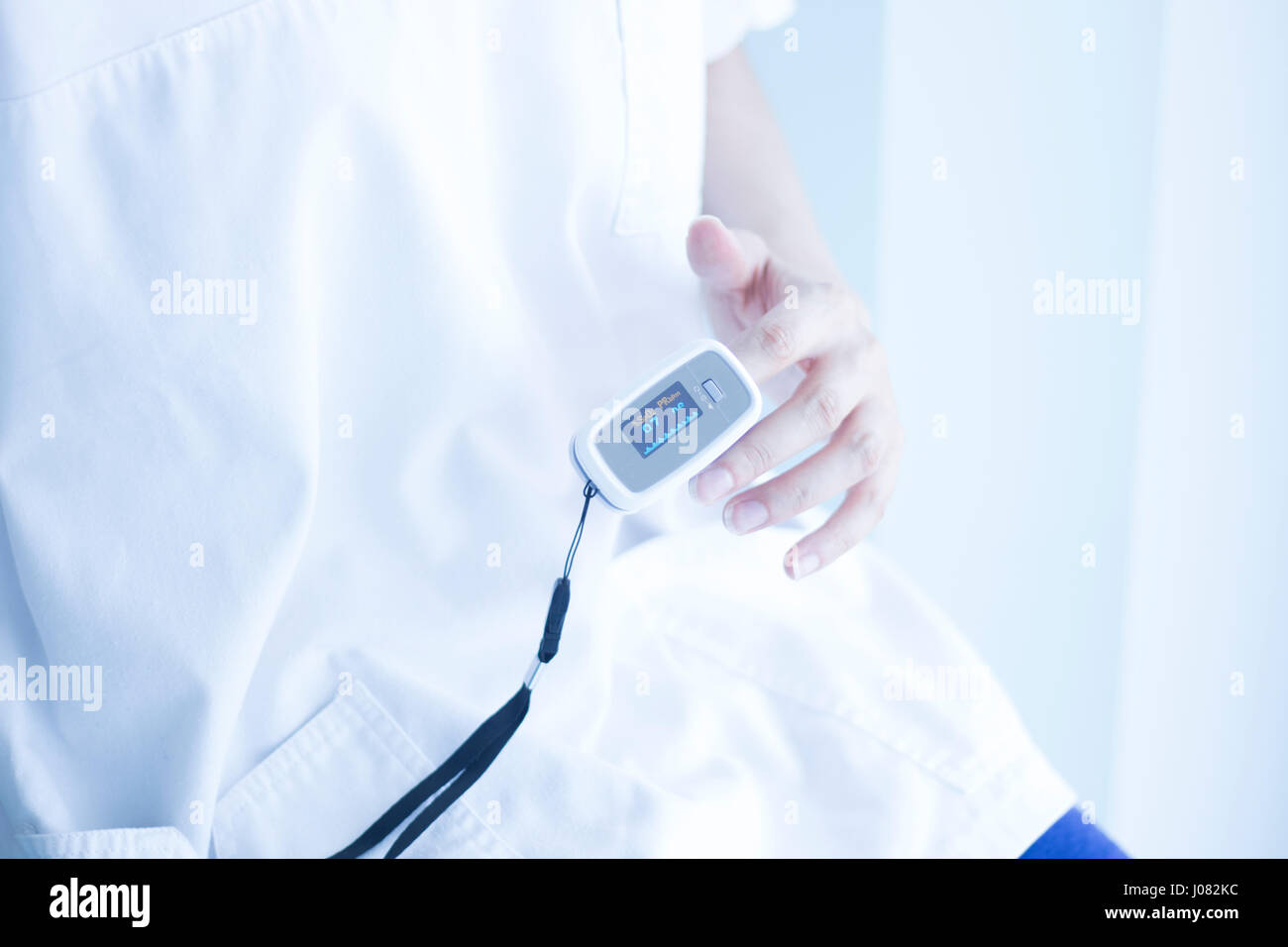 Blood pressure finger resting pulse monitor used to take heart rate and ...