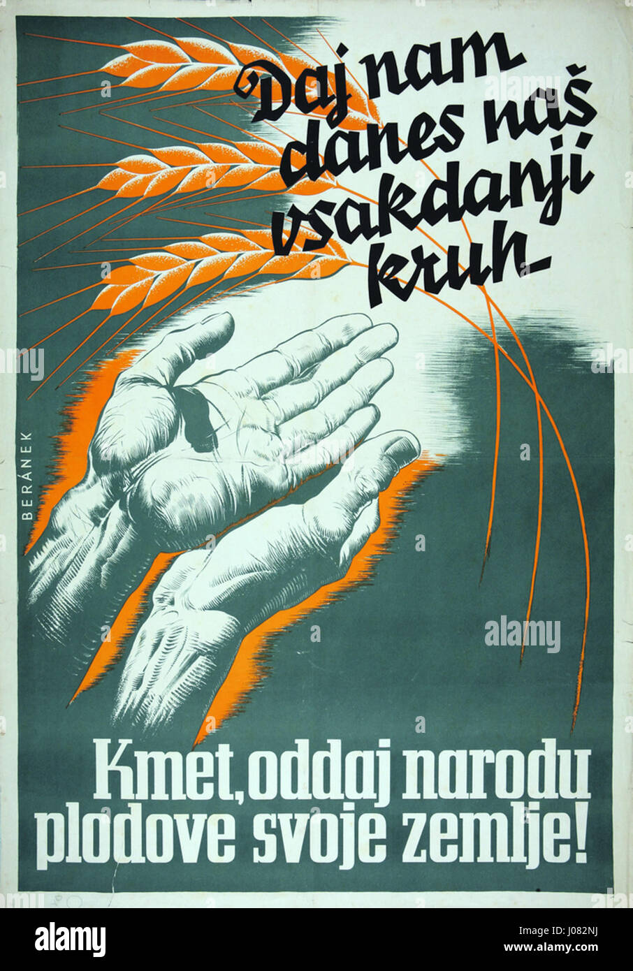 'Plakat Kmet, oddaj narodu plodove svoje zemlje' by Jože Beranek is a ...