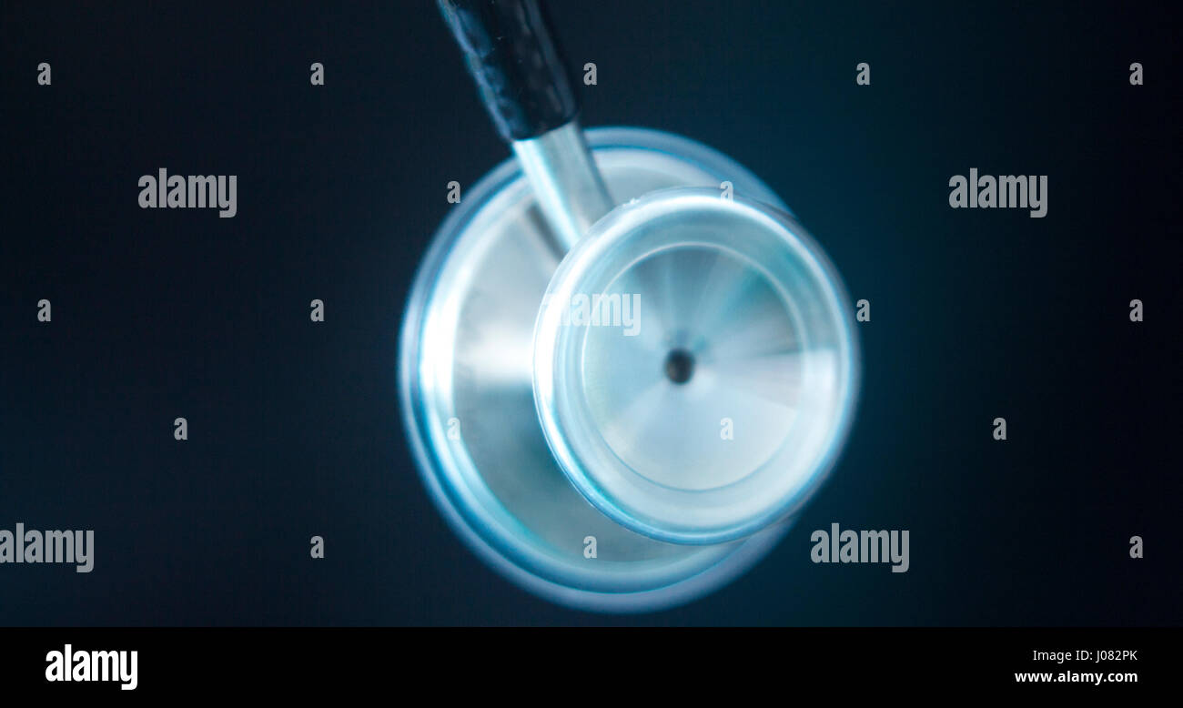 Doctors medical stethoscope heart rate monitoring equipment to listen ...