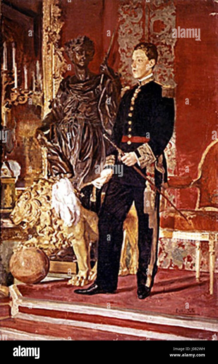 The portrait of King Alfonso XIII of Spain, painted by Emilio Sala ...