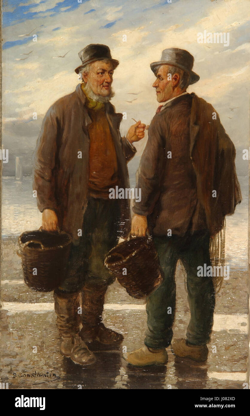 'Ribica v pogovoru' by S. Constantin is a tranquil scene featuring a ...