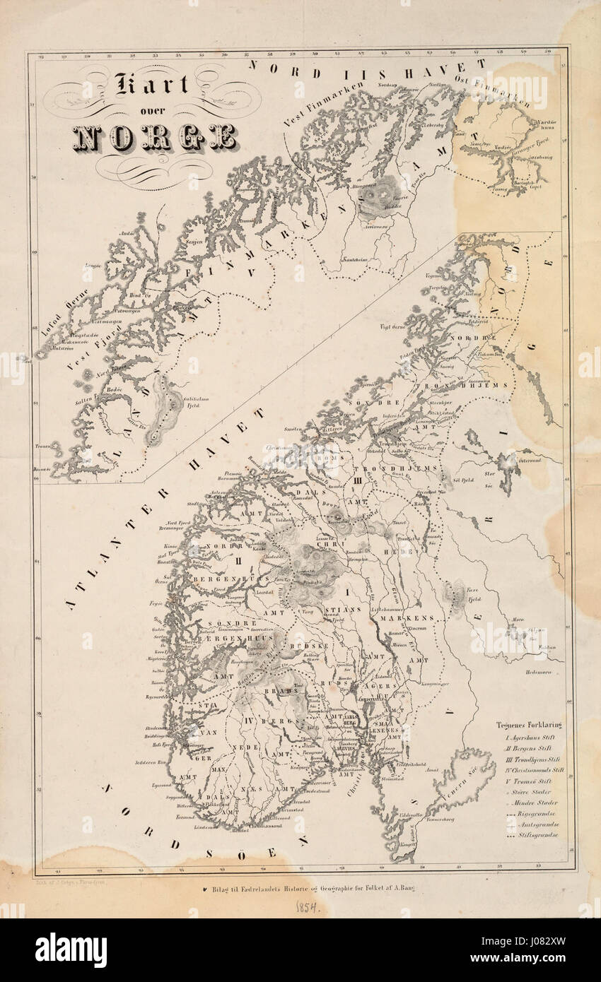 'Kart over Norge' is a historical map of Norway, contributing to the ...