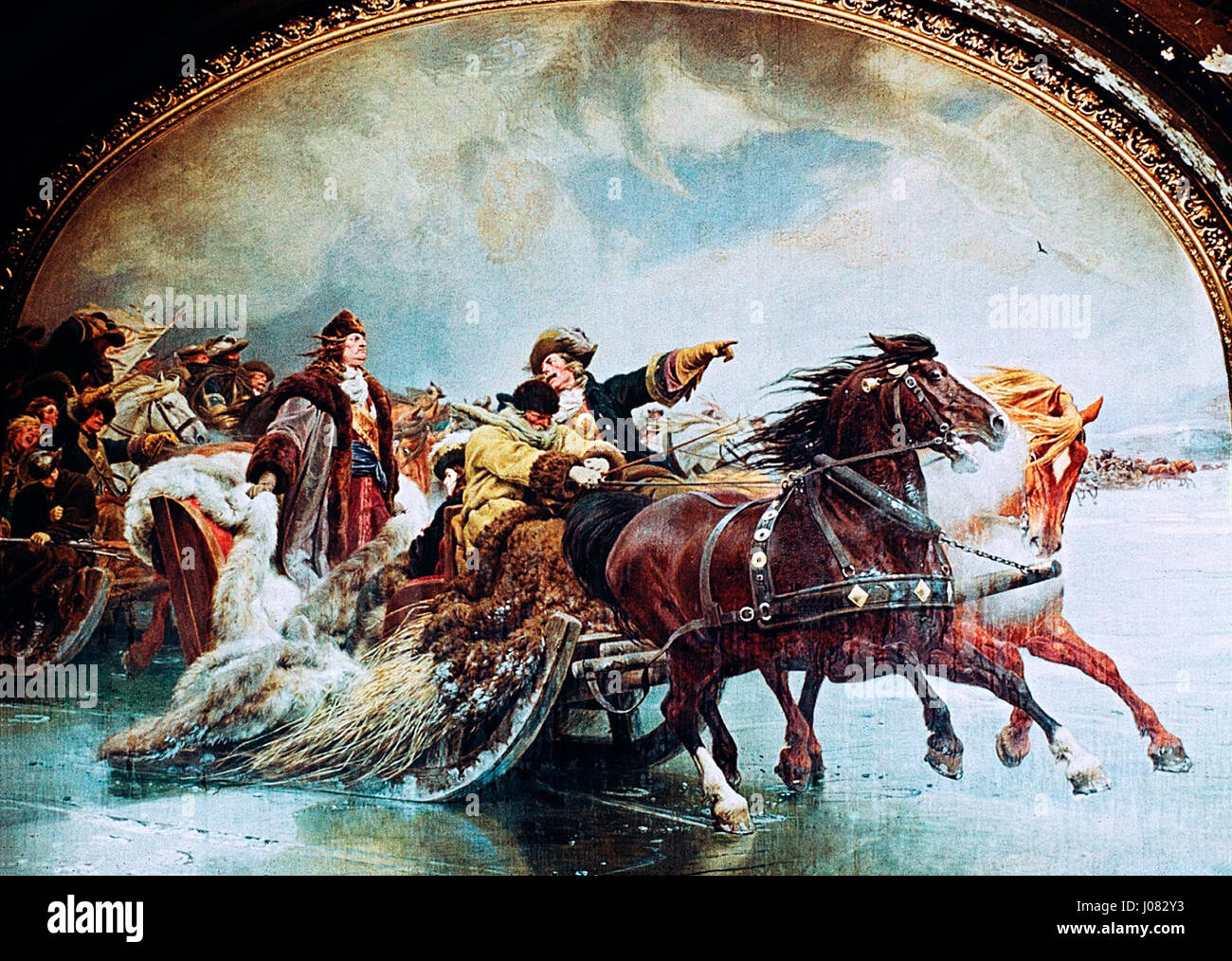 'Übergang über das Kurische Haff' (Crossing the Curonian Lagoon, 1679 ...