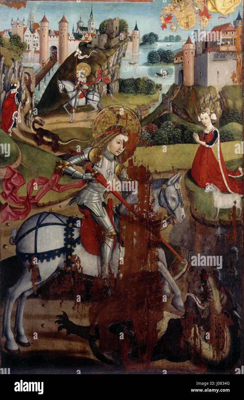 Ulrich Mair’s painting 'Hl Georg und der Drache' (Saint George and the ...