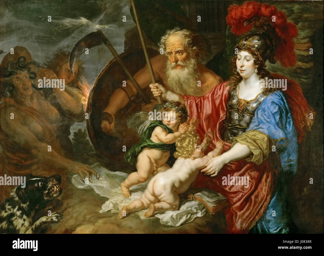 Joachim von Sandrart's painting ‘Minerva and Saturn Protect Art and ...