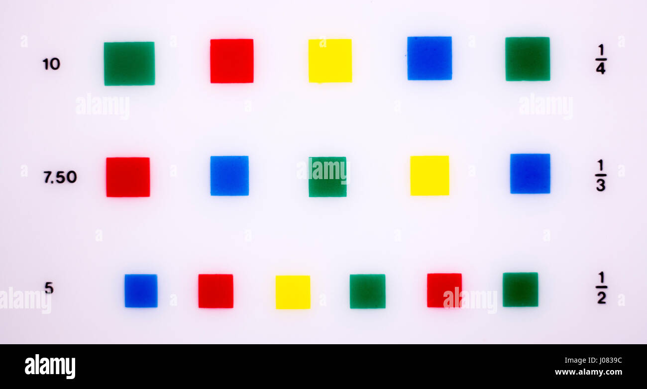 Opticians ophthalmology and optometry eye test chart to test sight and ...
