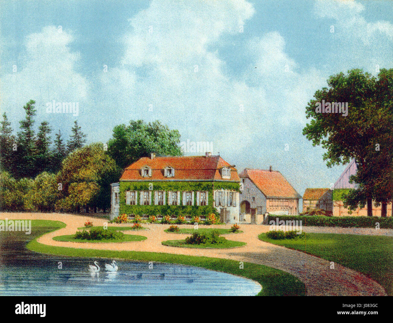 The 'Haus Geist Münster' around 1800 is an architectural structure in ...