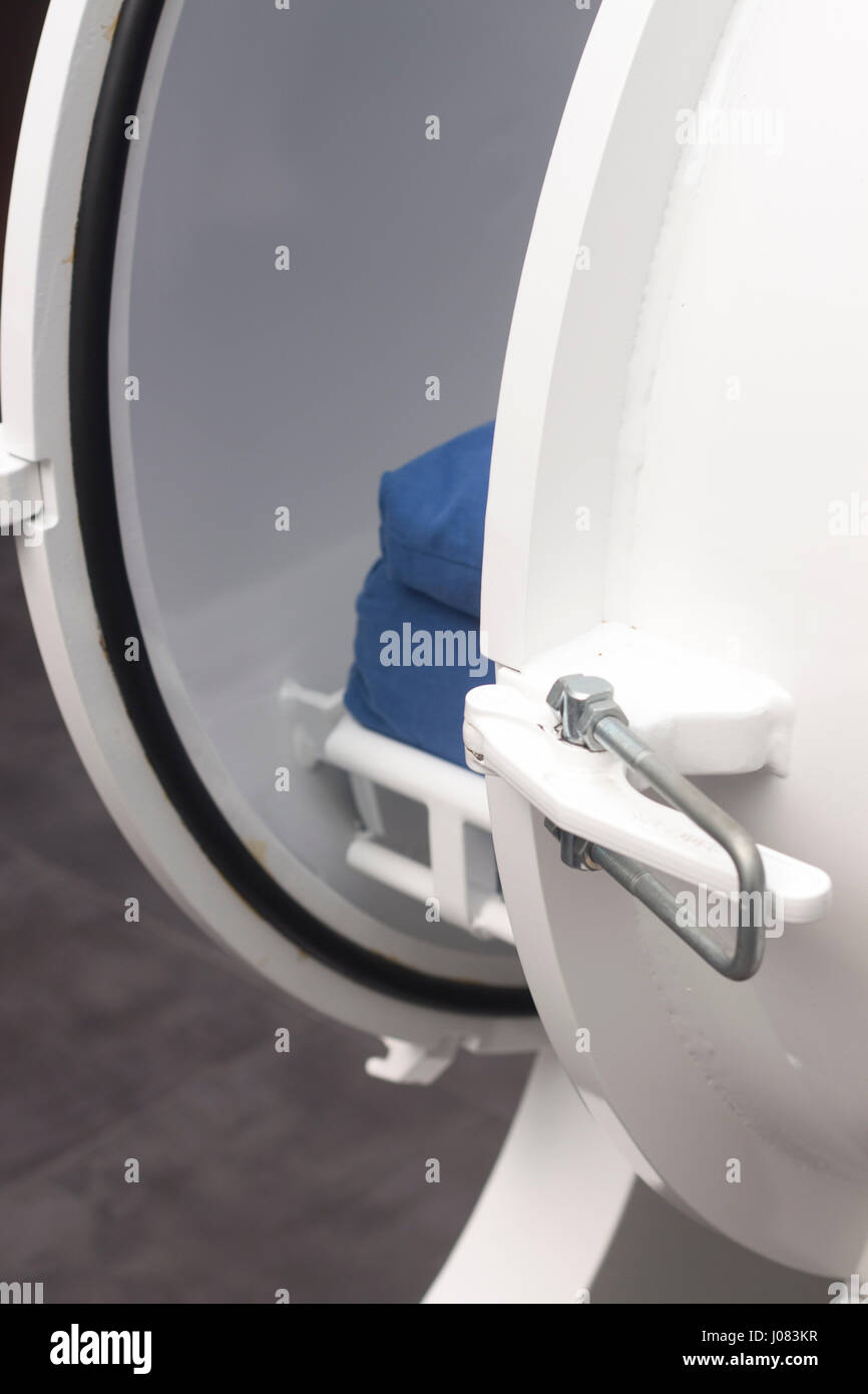 HBOT hyperbaric oxygen therapy tank chamber in hospital clinic used to ...