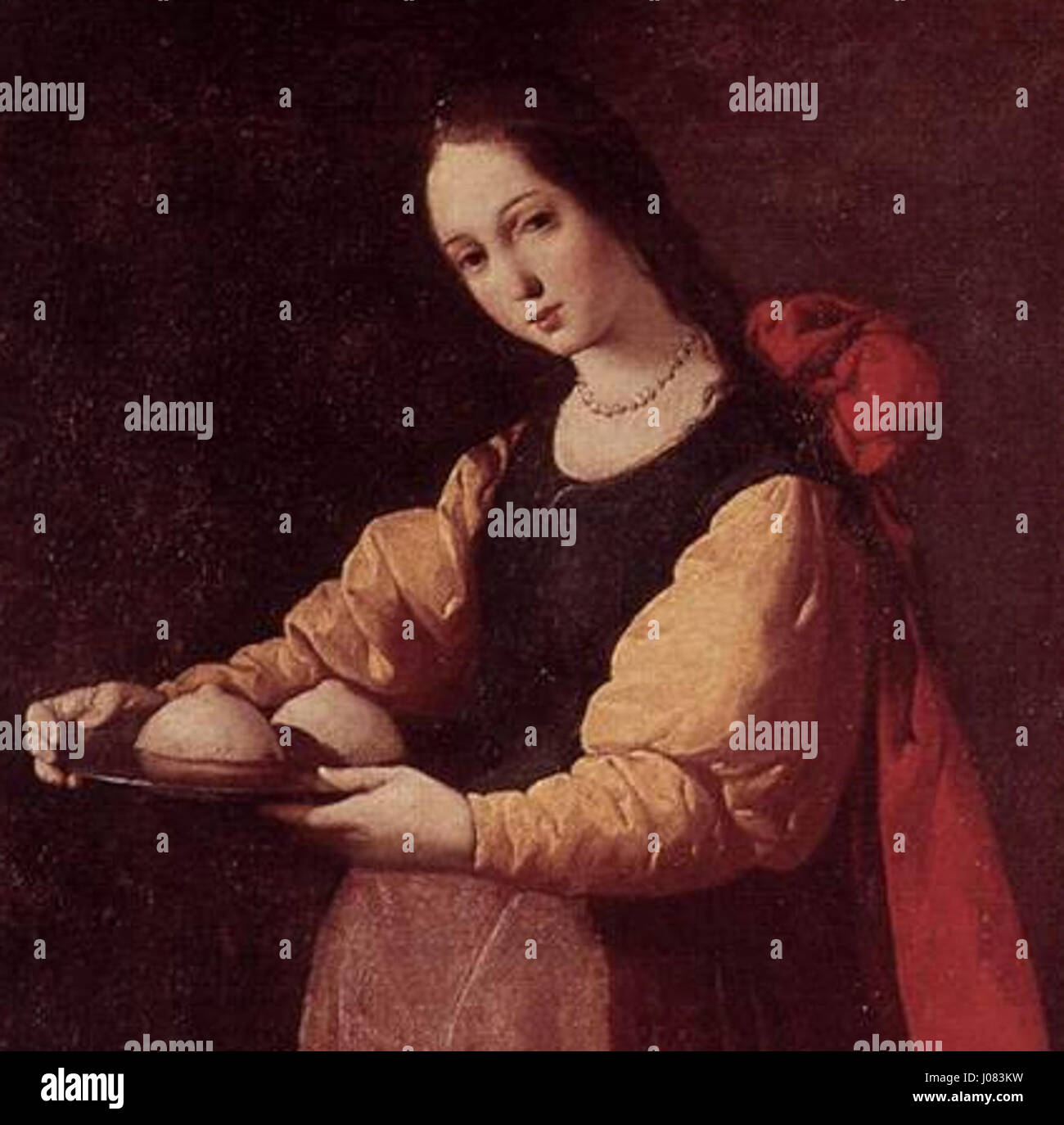 'Santa Agueda' by Francisco de Zurbarán portrays Saint Agatha in a ...