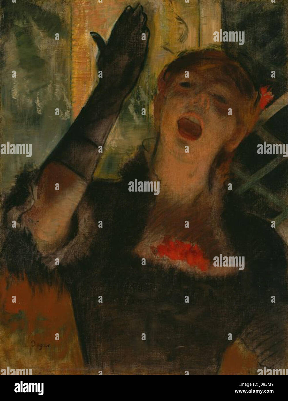 Edgar Degas’ 'Café Singer' from 1879 is an Impressionist depiction of ...