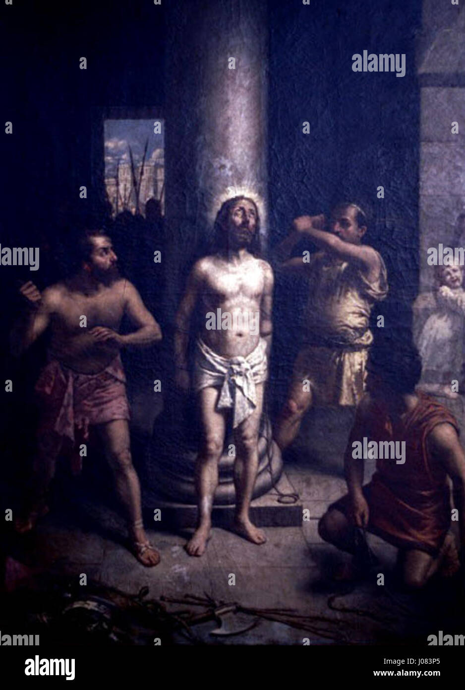 'A Flagelação de Cristo' by Oscar Pereira da Silva depicts the scene of ...