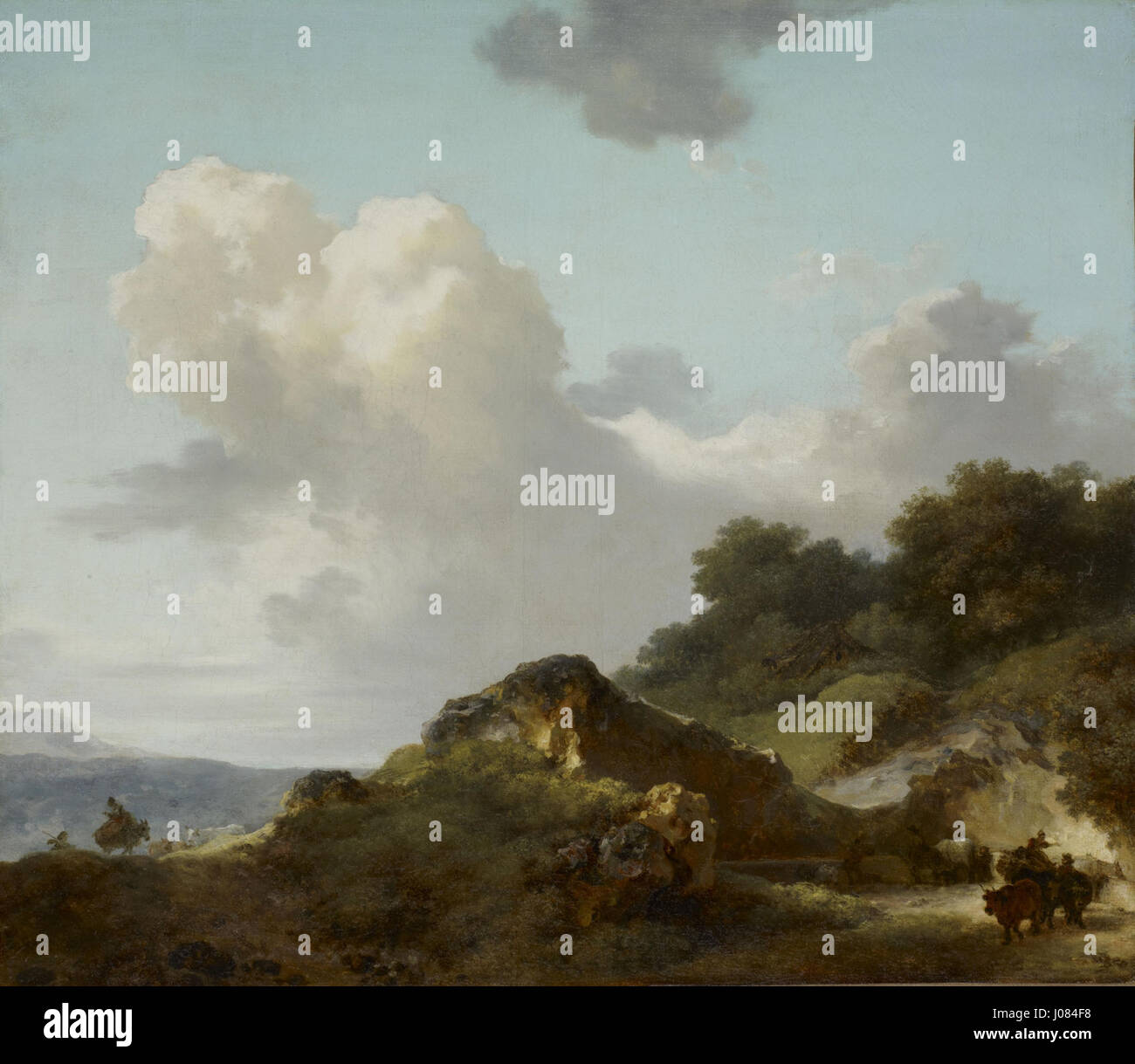 Jean-Honoré Fragonard's 'Le Rocher-Lyon' depicts a scene that likely ...