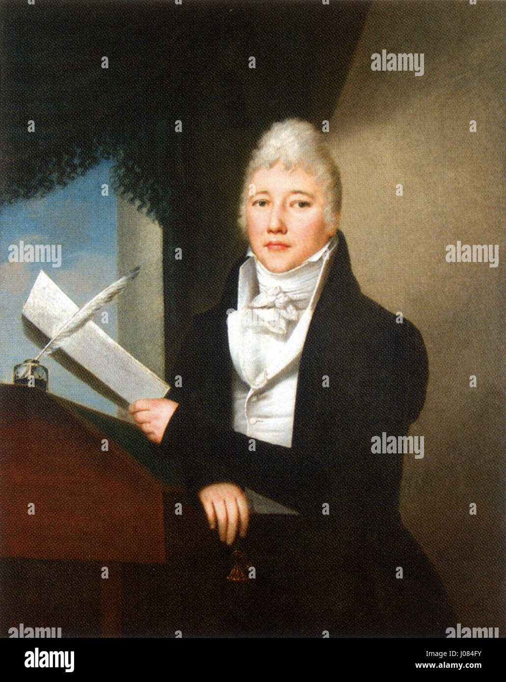 A portrait of Vladislav Aleksandrovic Ozerov, a Russian historical ...