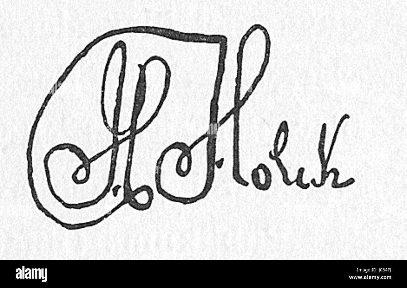 The signature of Hans Holck, a Danish painter, is associated with his ...