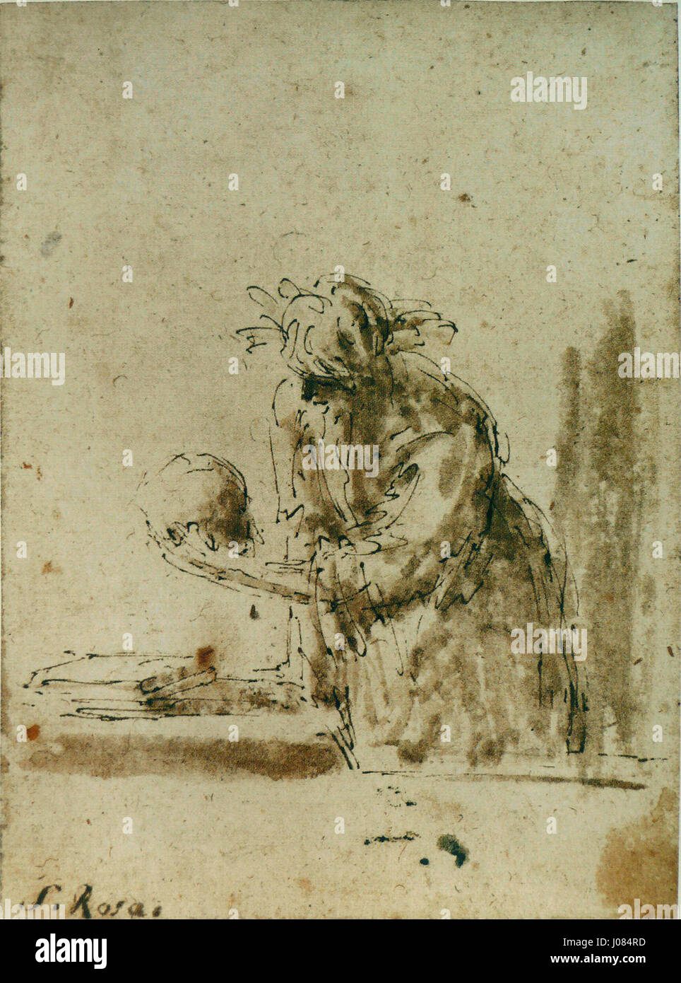 Salvator Rosa’s *Homme contemplant un crâne* (Man Contemplating a Skull ...