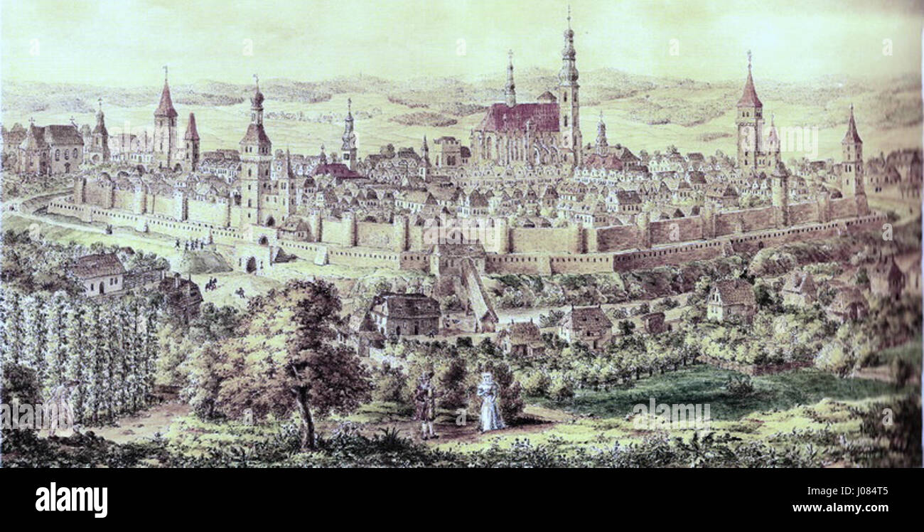 This colored drawing by Josef Sembery from 1843 showcases the artist’s ...