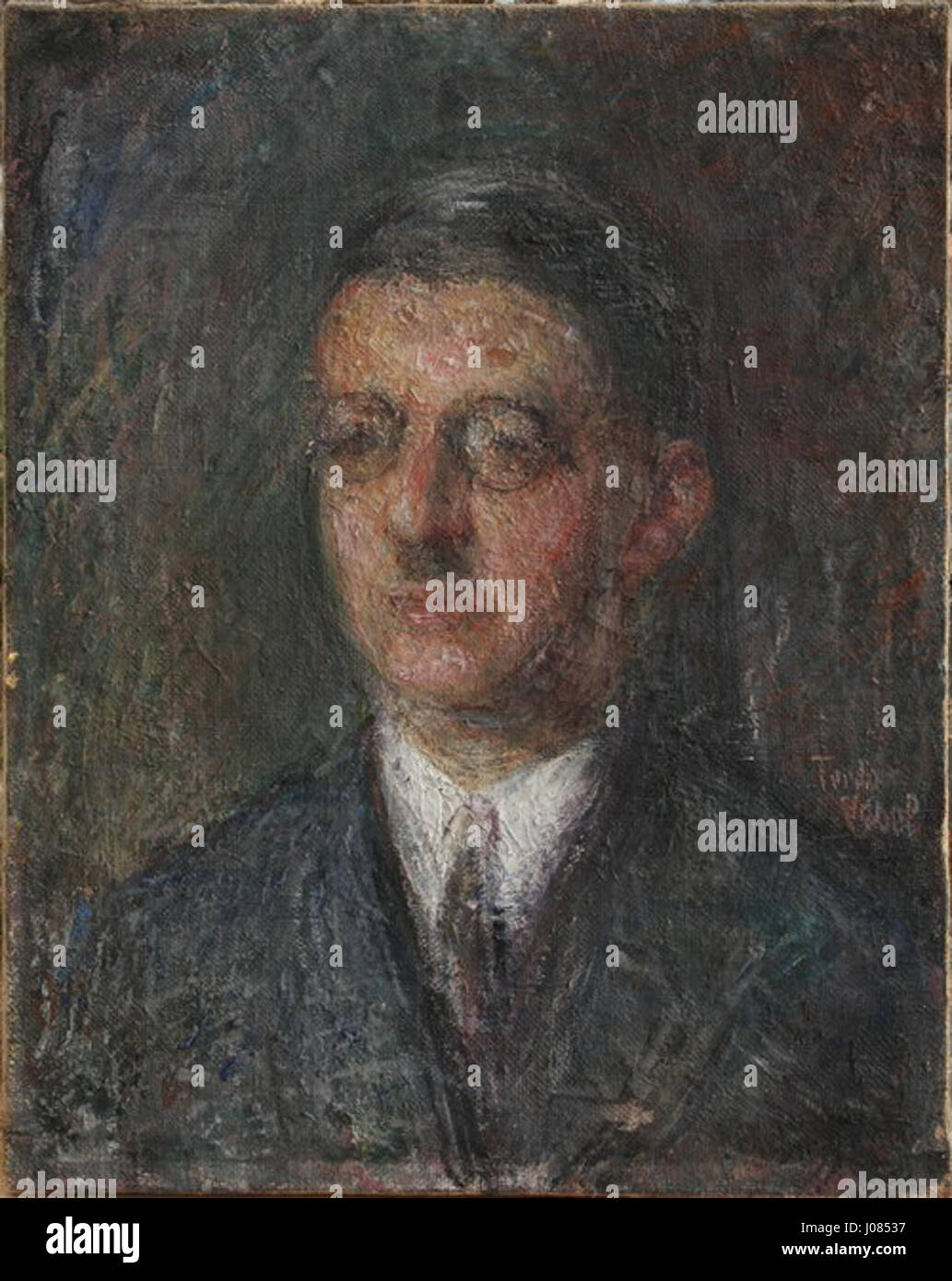 'Moski portret' by Ferdo Vesel is a portrait painting that captures the ...