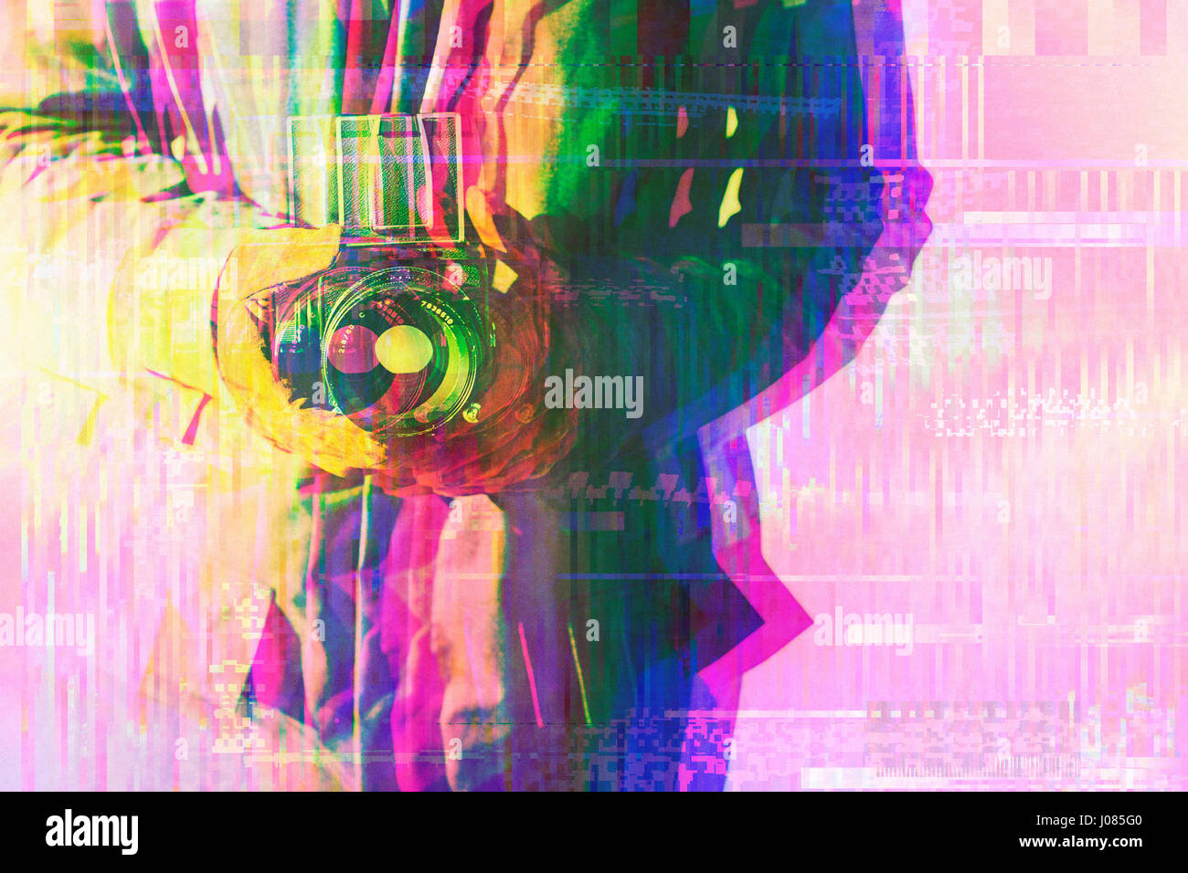 Glitch effect person hi-res stock photography and images - Alamy