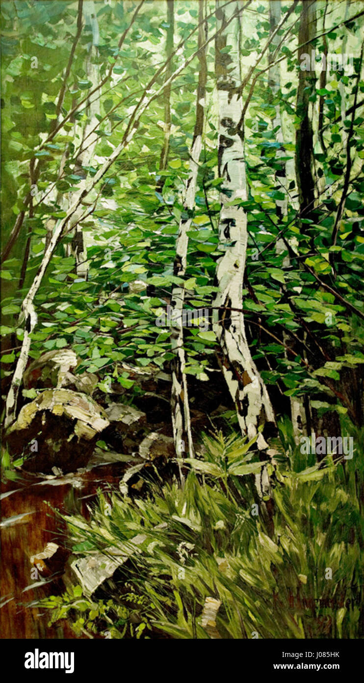 Karl Hagemeister’s 'Birken im Frühling' (Birches in Spring) is a ...