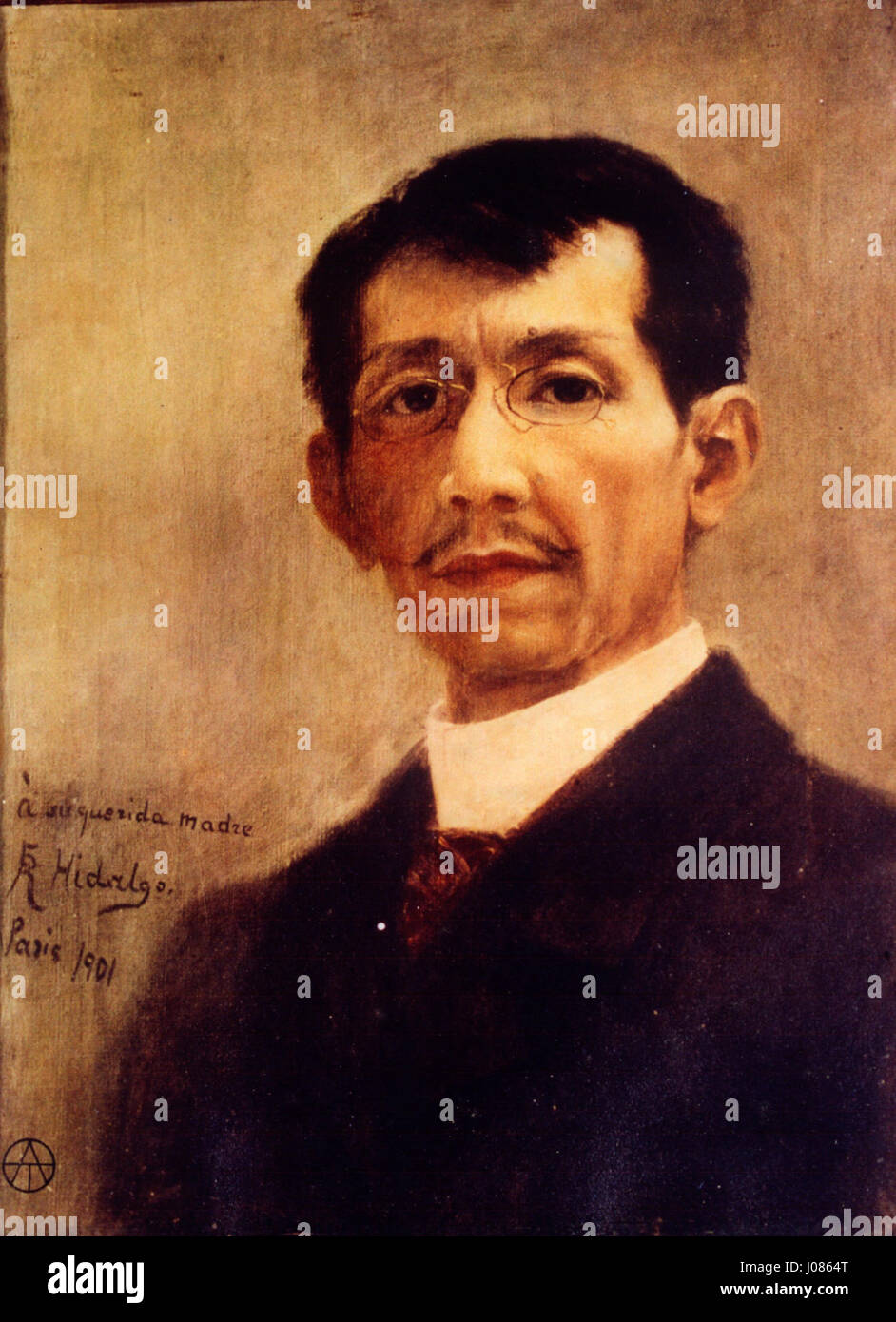 This self-portrait by Félix Resurrección Hidalgo presents the Filipino ...