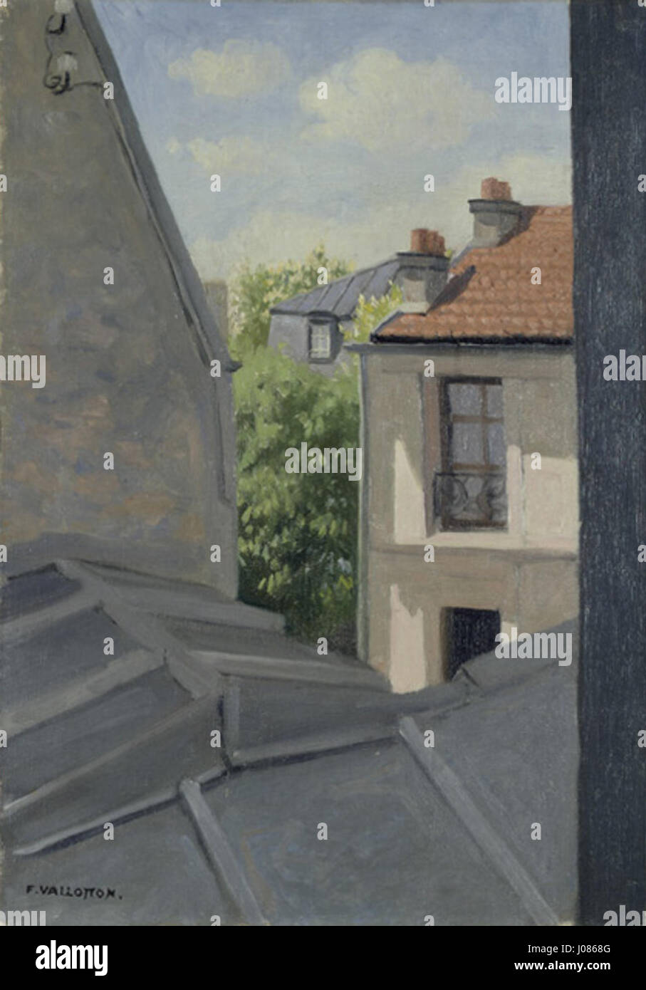 'Les toits, rue Mérimée' by Félix Vallotton captures a typical Parisian ...