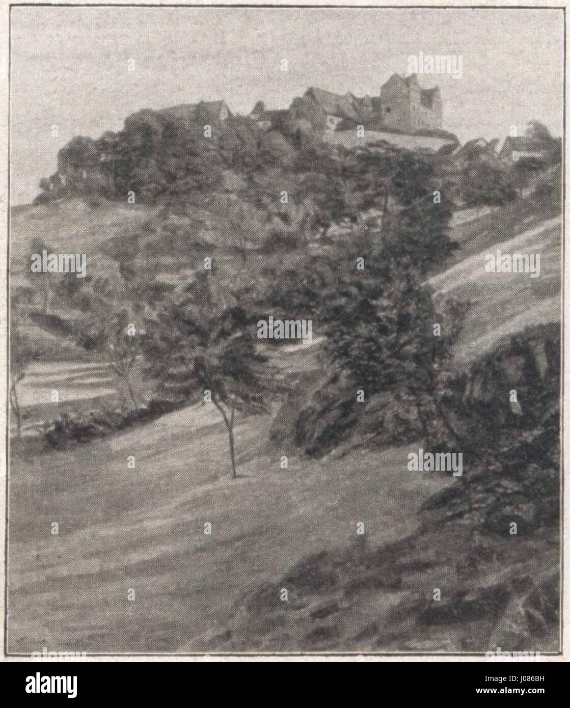 Wilhelm Trübner’s 'Schlog Lichtenberg im Odenwalde' depicts a scenic ...