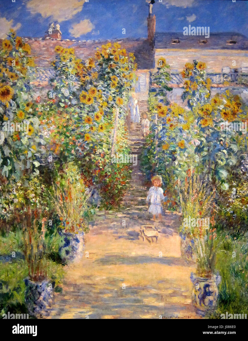This painting, 'The Artist's Garden at Vétheuil,' is by Claude Monet ...