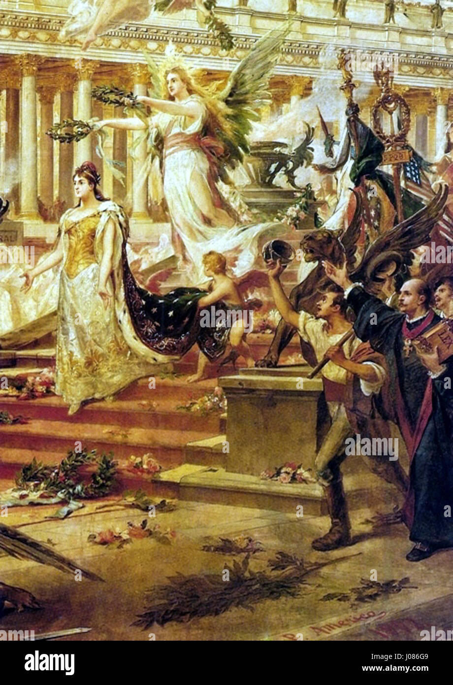 A detail of Pedro Américo's 'Paz e Concórdia' (Peace and Concord ...