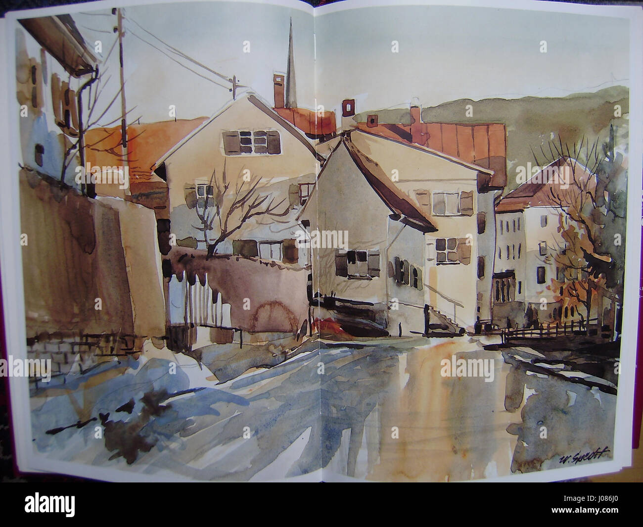 'Hieronymus Fäglers Elternhaus' depicts the family home of the artist ...