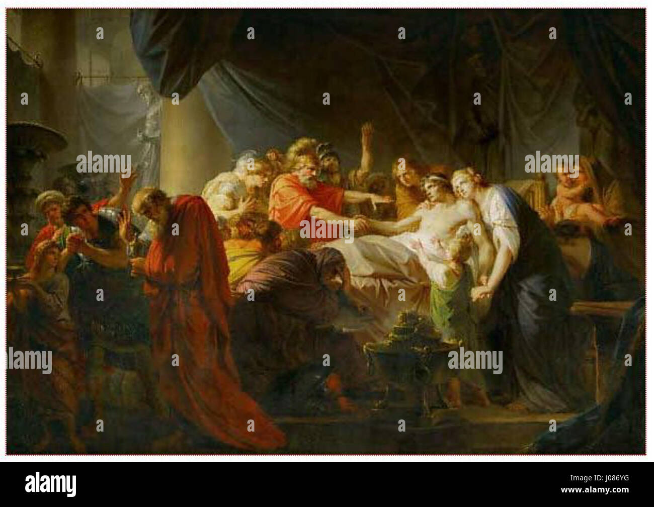 'The Death of Germanicus,' painted by Füger, depicts the historical ...