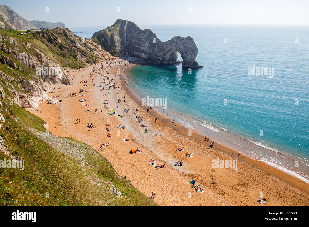 Durdle Door Beach Jurassic Coast World Heritage Site Dorset England
