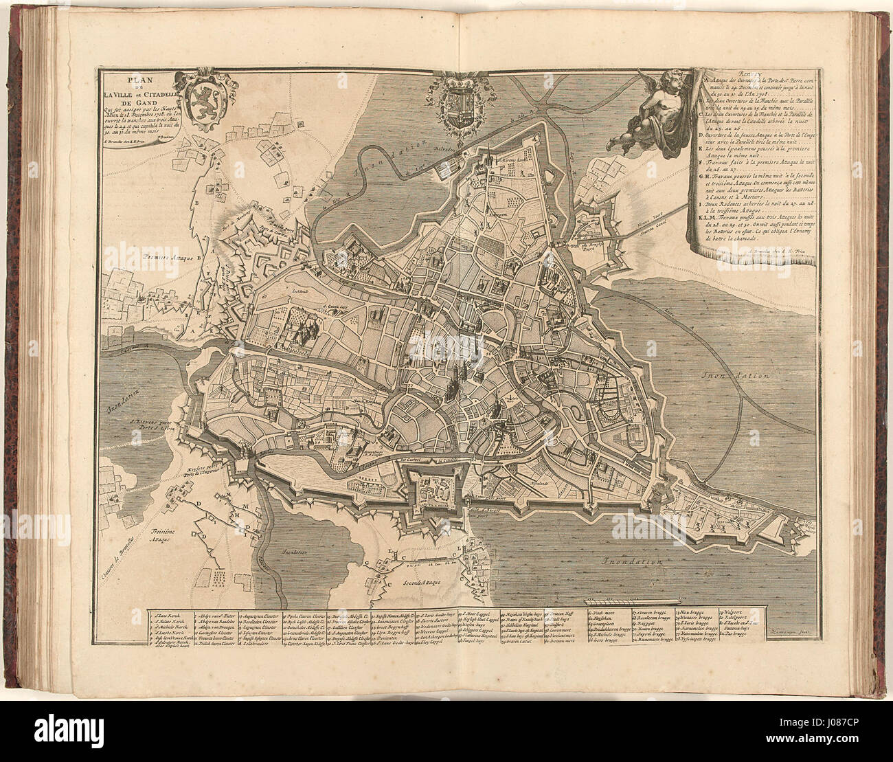 This historical map of Ghent, created by Jacobus Harrewijn, Eugene ...