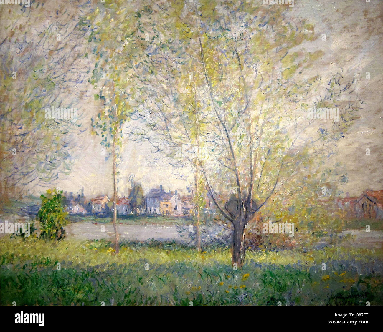 *Willows of Vétheuil* by Claude Monet captures the serene atmosphere of ...
