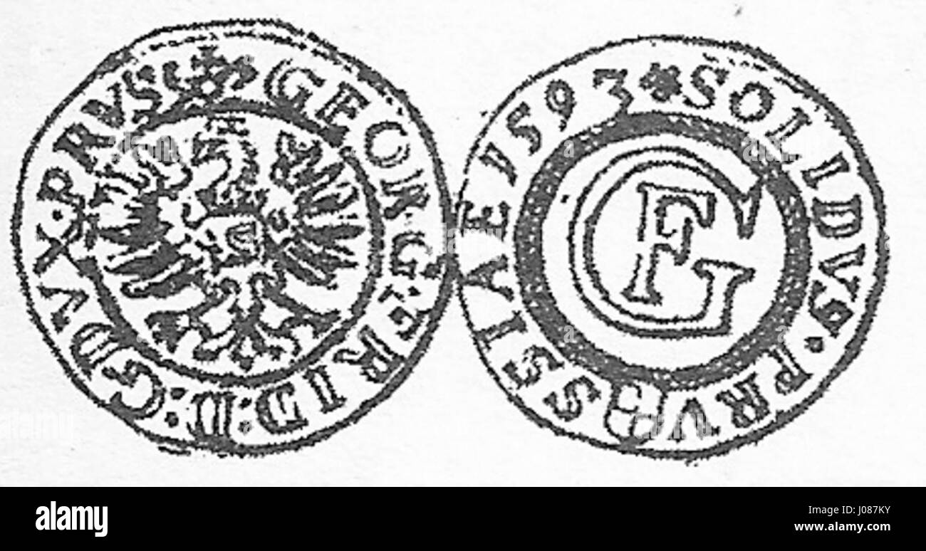 Księstwo Prus szelągi 2 Stock Photo - Alamy