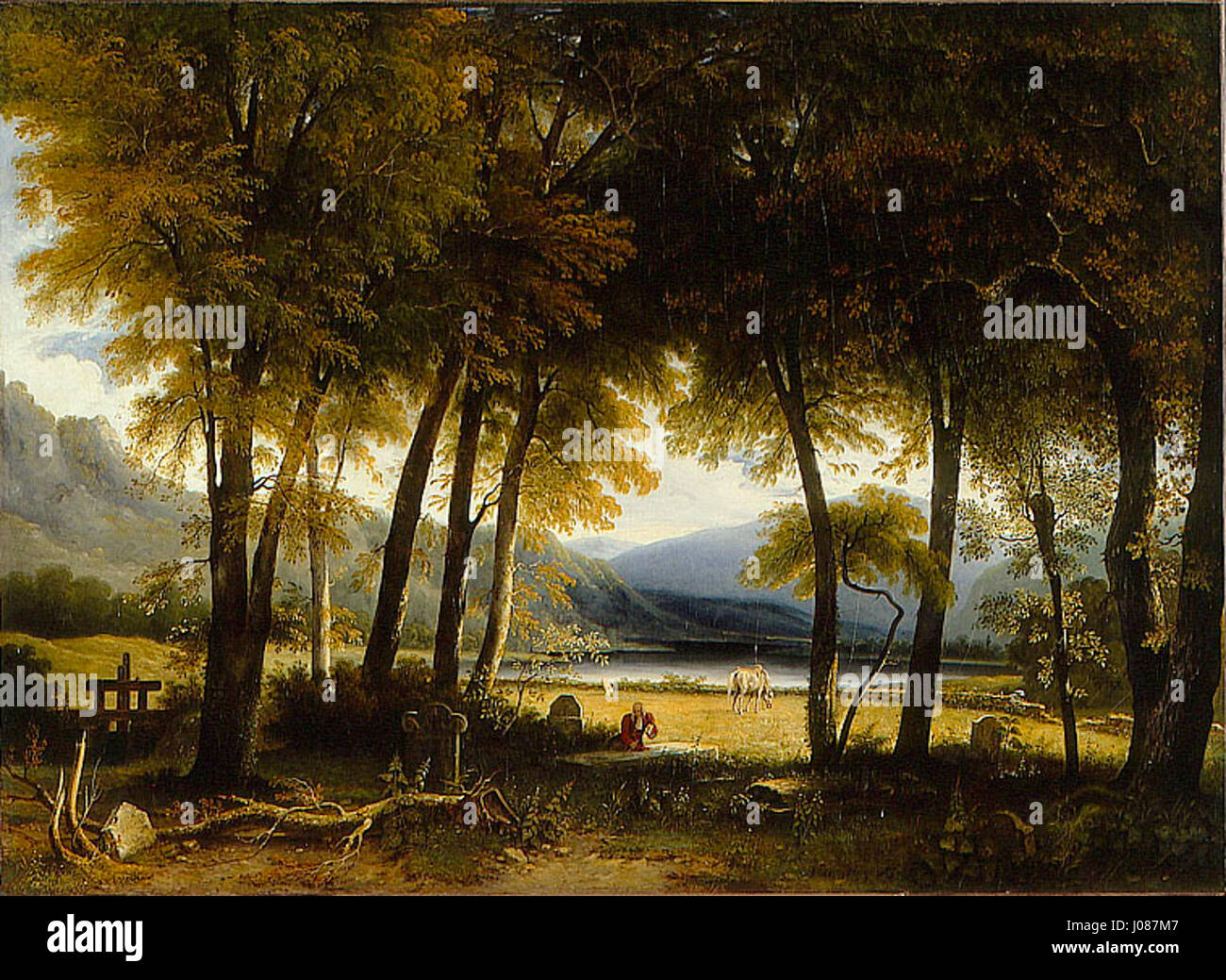 This artwork by Jacques Auguste Regnier, titled 'Old Mortality,' was ...