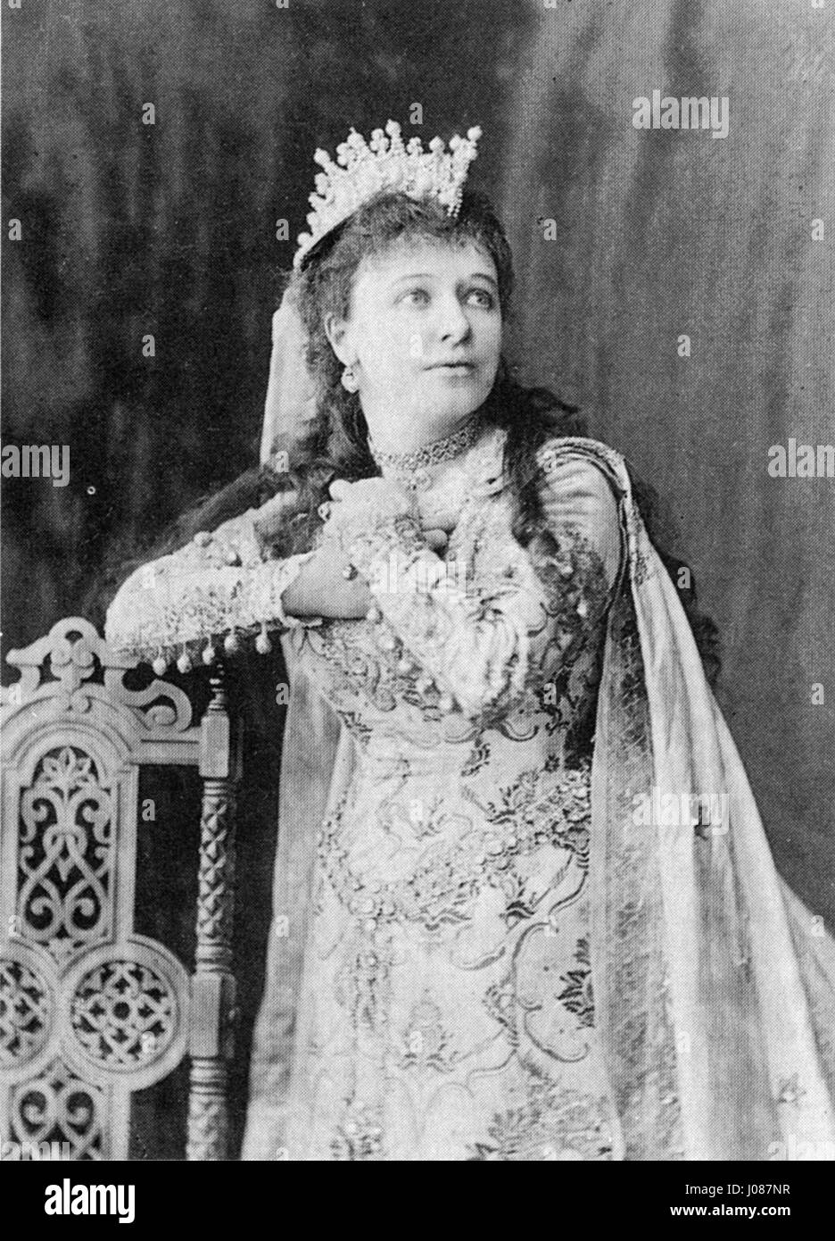 This performance portrait captures Emma Albani as Elisabeth in Richard ...