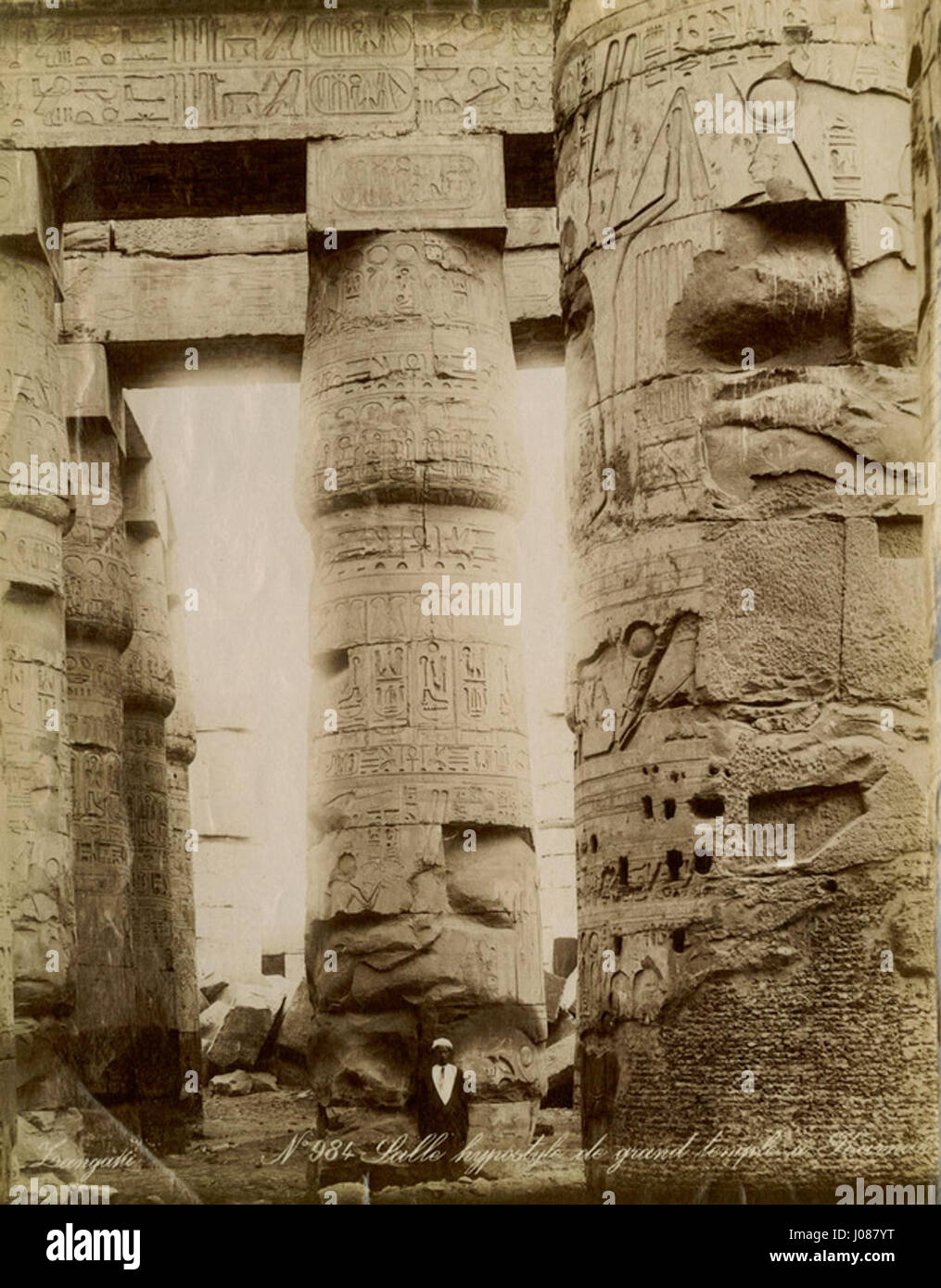 The photograph 'Salle Hypostyle de Grand Temple … Karnak' by Zangaki ...
