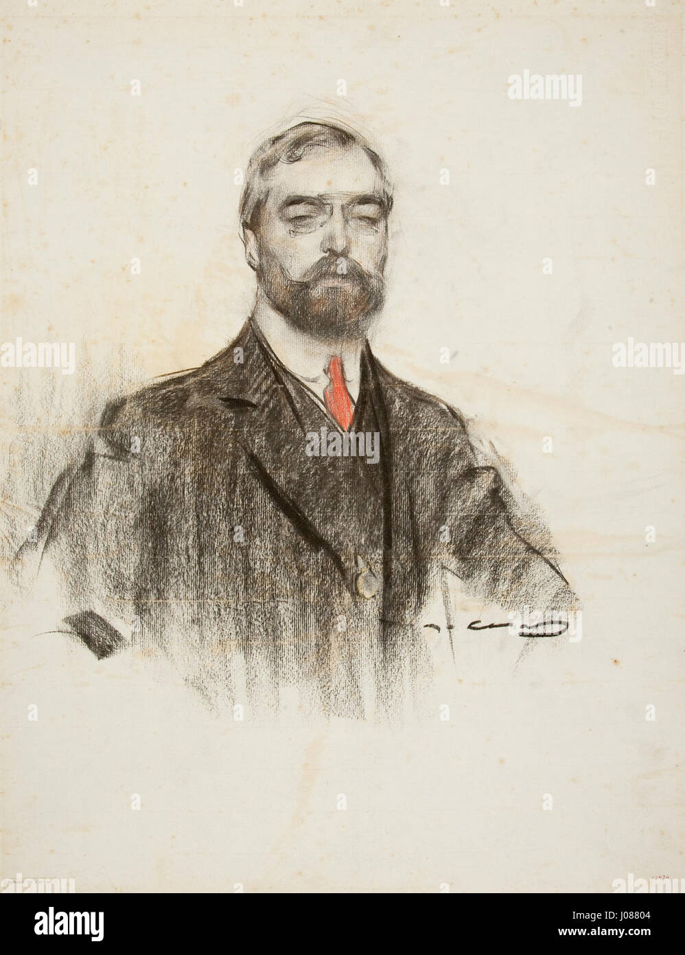 This portrait by Ramon Casas of Joaquim Casas i Carbó, a prominent ...