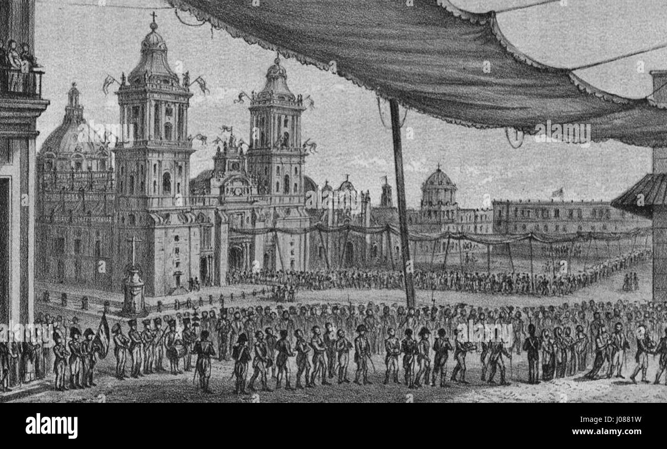 The 'Solemne Coronación de Agustín I' depicts the ceremonial coronation ...