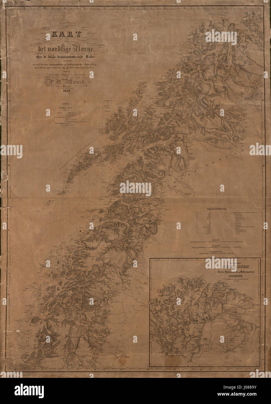 This map of northern Norway, based on topographical, hydrographic ...