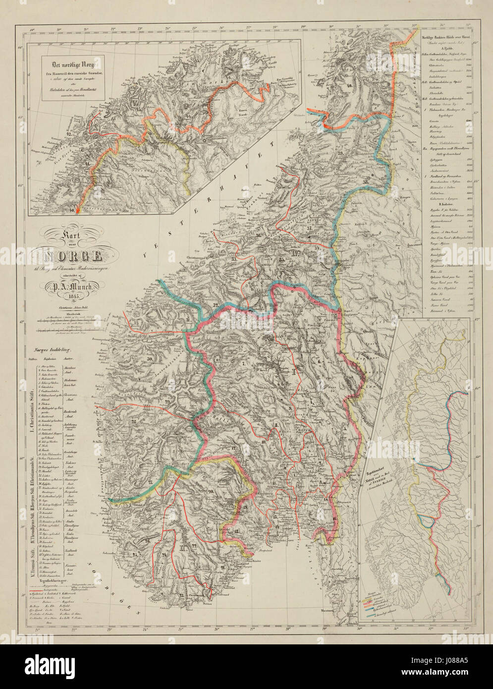 'Map of Norway for Use in Elementary Education' (no-nb krt 0084): This ...