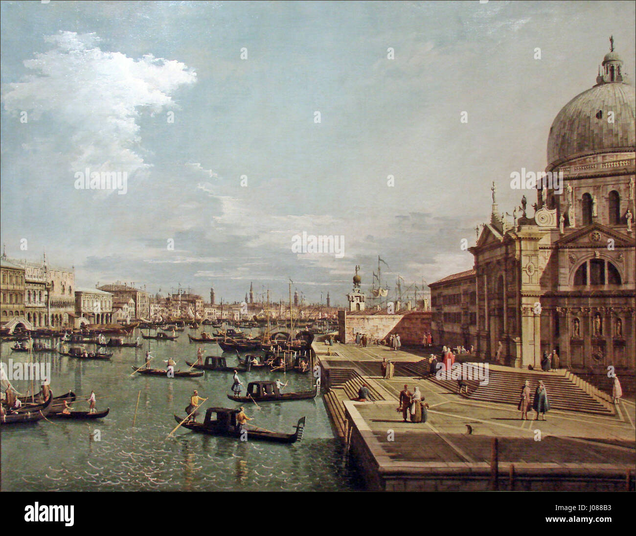 This artwork by Canaletto depicts the Church of Santa Maria della ...