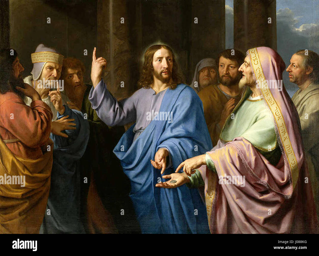 'Le Denier de César' by Philippe de Champaigne portrays a biblical ...