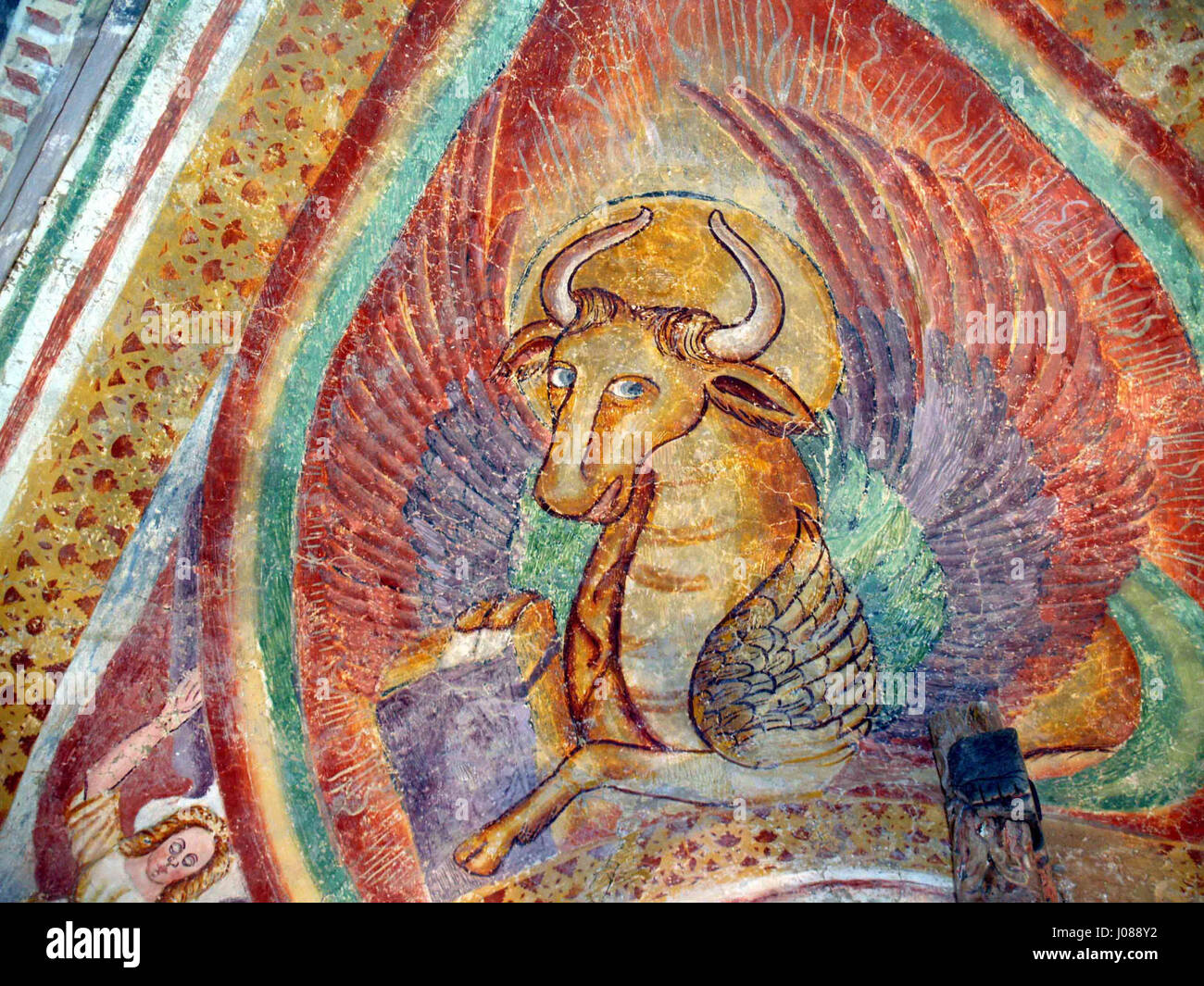 The 'Srednjeveski fragmenti fresk' (Medieval Fresco Fragments) depict ...