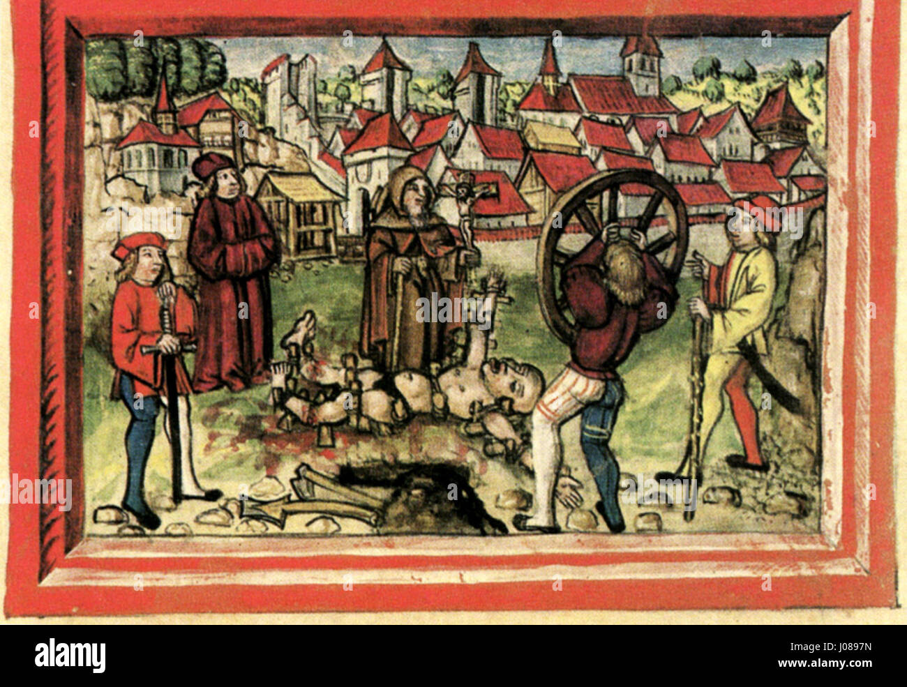 'Rädern des Hans Spiess' is a historical work by Hans Spiess, depicting ...