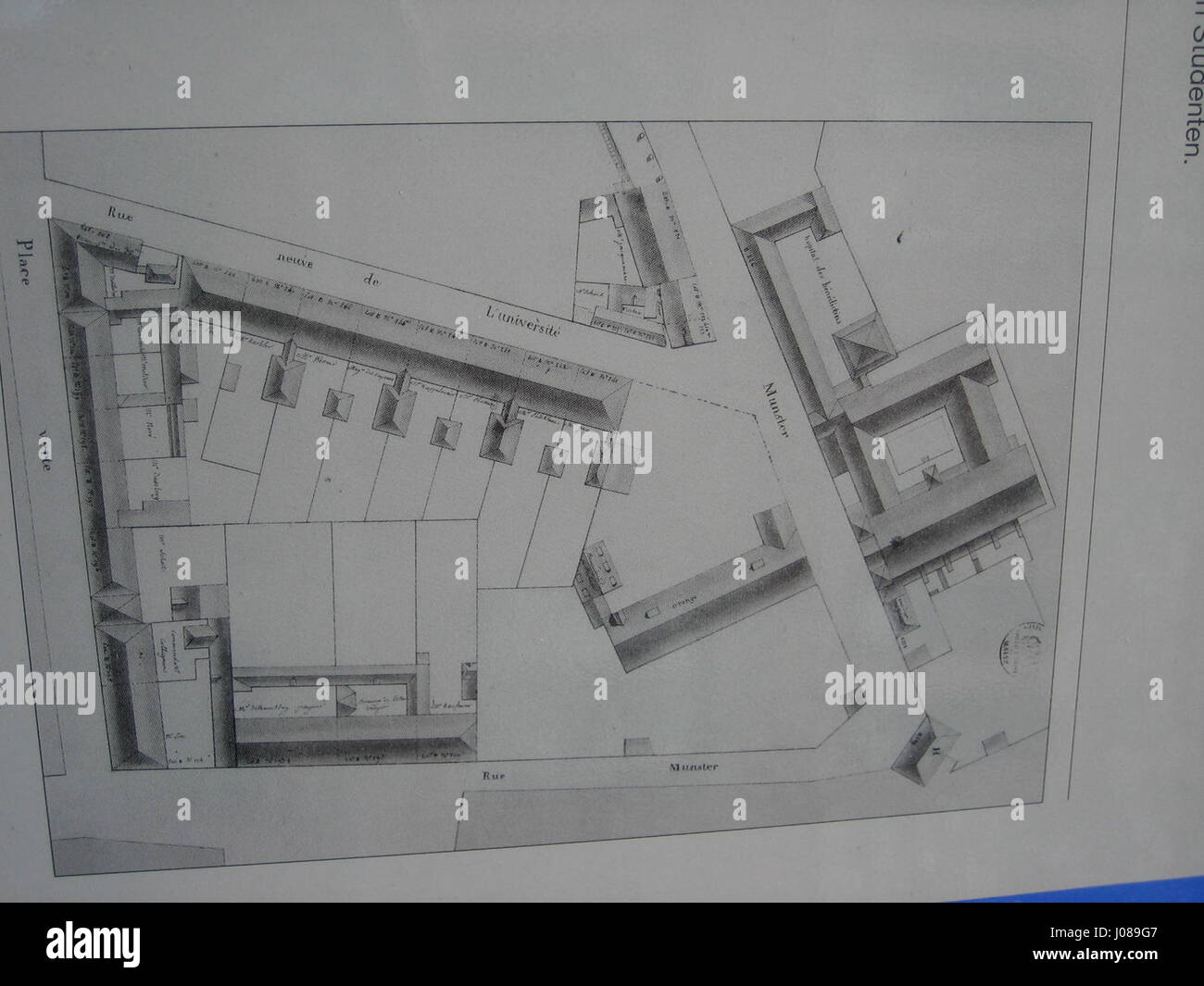 The 'Lageplan' (layout map) of Neue Universitätsstraße depicts the ...