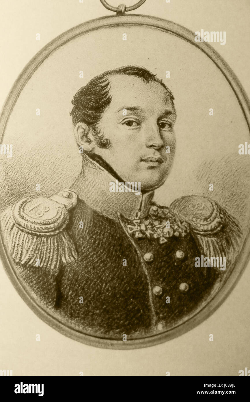 This painting by Robert David, dated 1824, reflects the neoclassical ...